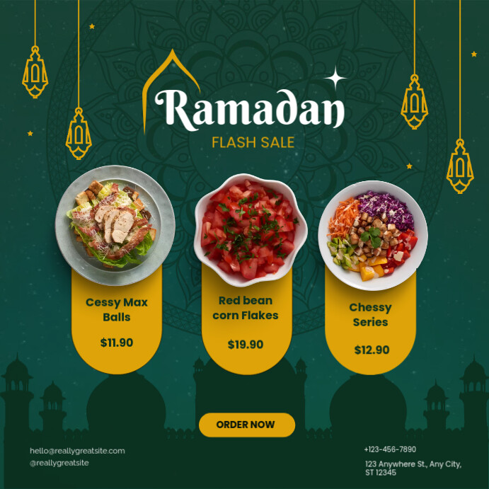 Ramadan Food Menu template | PosterMyWall