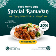Ramadan Food Menu template | PosterMyWall