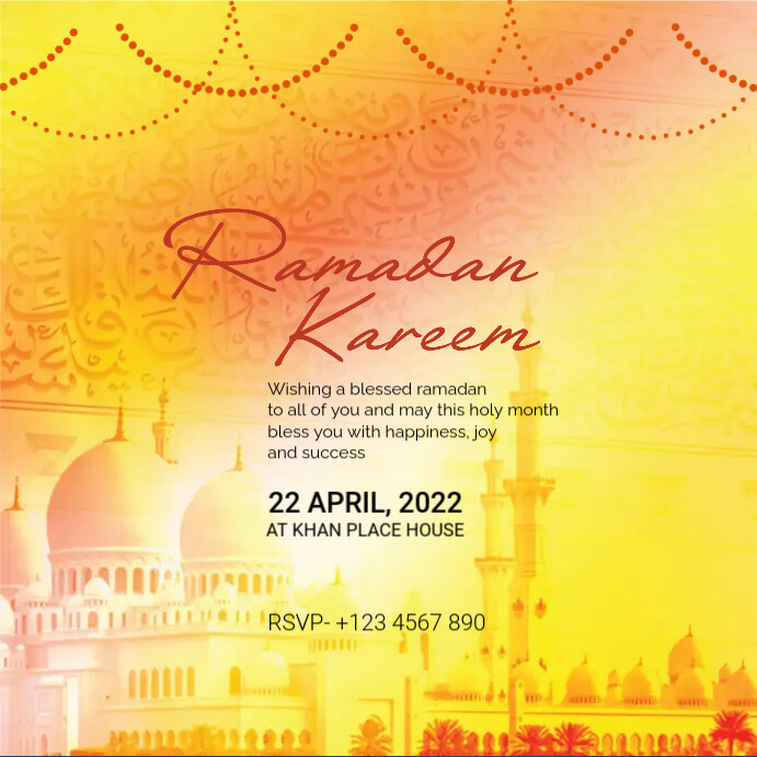 Ramadan Greeting Template | PosterMyWall