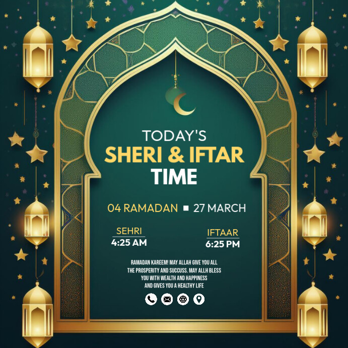 Copy of Ramadan iftar & sehri time | PosterMyWall