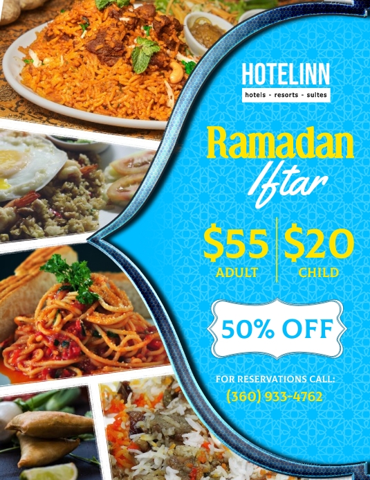 Ramadan Iftar Buffet Flyer Template | PosterMyWall