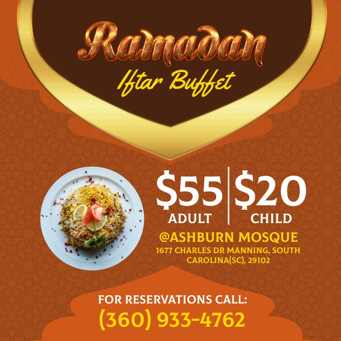 Ramadan Iftar Buffet Instagram Post Template | PosterMyWall