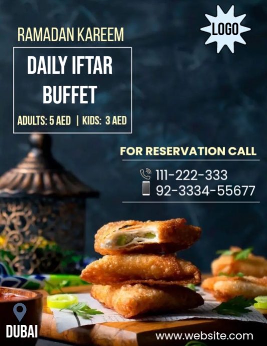 Ramadan Iftar Buffet / Menu Template | PosterMyWall