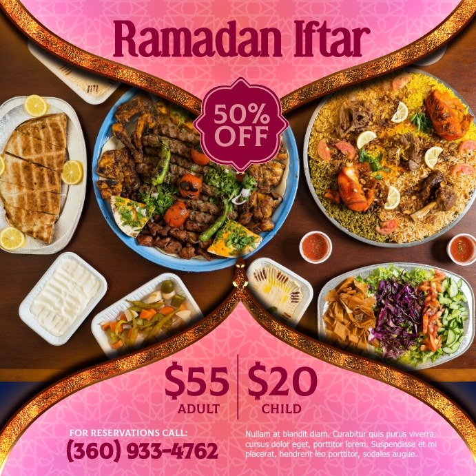 Ramadan Iftar Instagram Post Template | PosterMyWall
