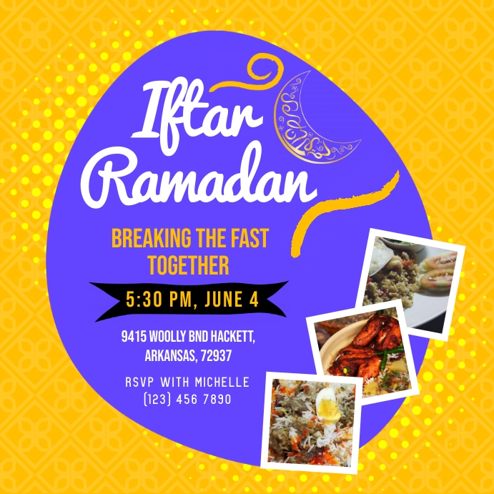 Ramadan Iftar Instagram Post Template | PosterMyWall