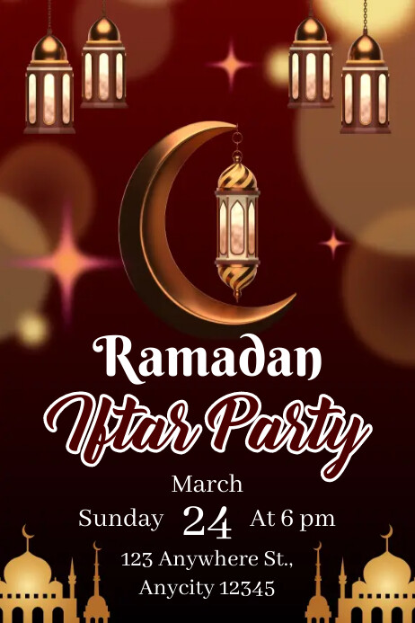 Ramadan Iftar Party Template | PosterMyWall