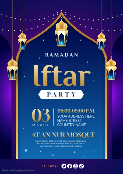 Copy of Ramadan Iftar Party Event Poster Flyer | PosterMyWall