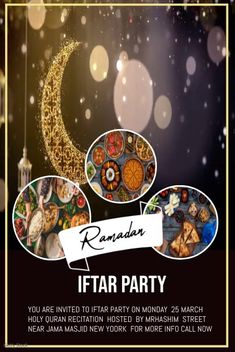 Ramadan Iftar Party Invitation Template | PosterMyWall