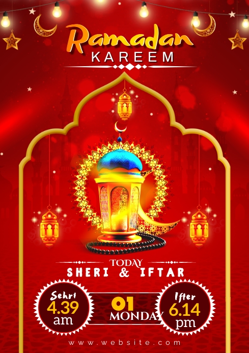 Ramadan ifter & sehri banner Template | PosterMyWall