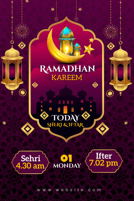Ramadan ifter & sehri banner Template | PosterMyWall