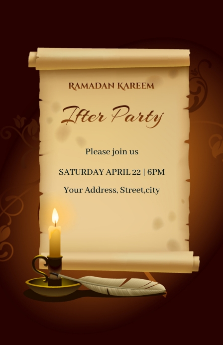Ramadan ifter party card template (1) | PosterMyWall