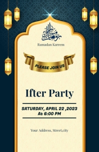 Ramadan ifter party card template (1) | PosterMyWall