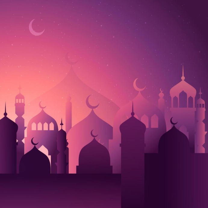 Ramadan illustration paper style with moon Template | PosterMyWall