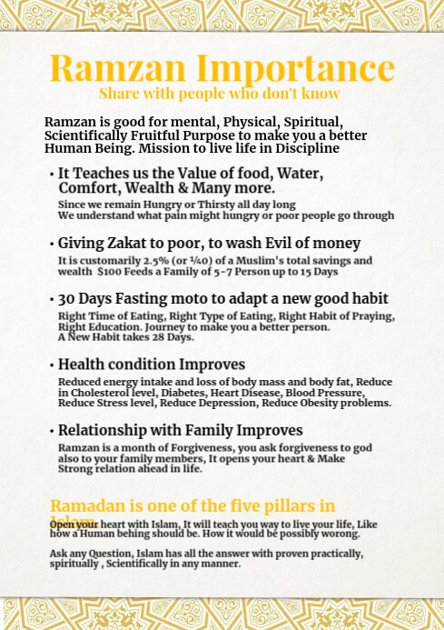 Ramadan Importance 2021 Template | PosterMyWall
