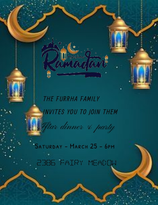 Ramadan invitation Template | PosterMyWall