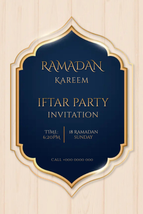Ramadan kareem ifter party card template | PosterMyWall