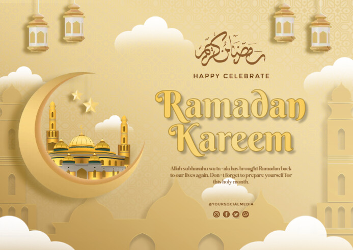Copy of Ramadan Kareem Postcard | PosterMyWall