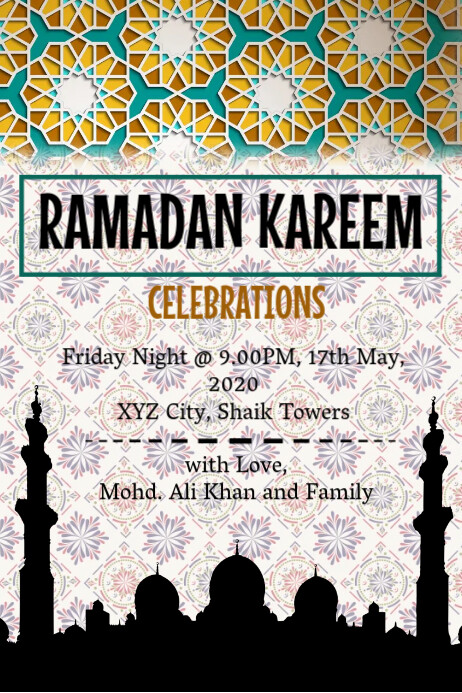 Ramadan kareem/ Ramzan template | PosterMyWall
