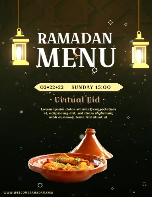 Ramadan Menu Ads Template | PosterMyWall