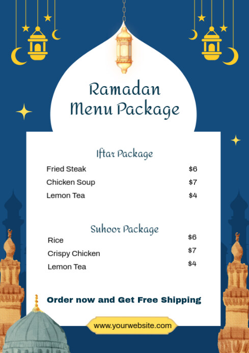 Ramadan Menu Card Template | PosterMyWall