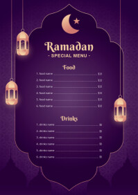 Ramadan Menu Template | PosterMyWall