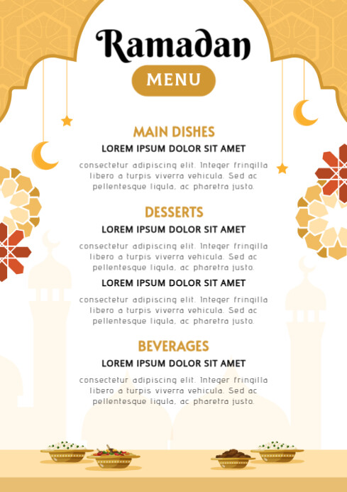 Copy of ramadan menu | PosterMyWall