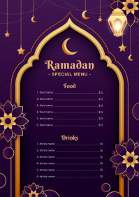Ramadan Menu Template | PosterMyWall