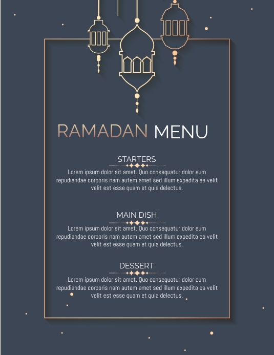Ramadan menu Template | PosterMyWall
