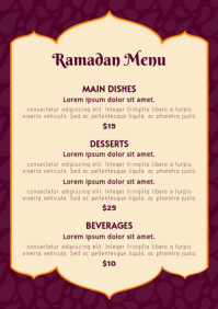 Ramadan Menu A4 Template | PosterMyWall