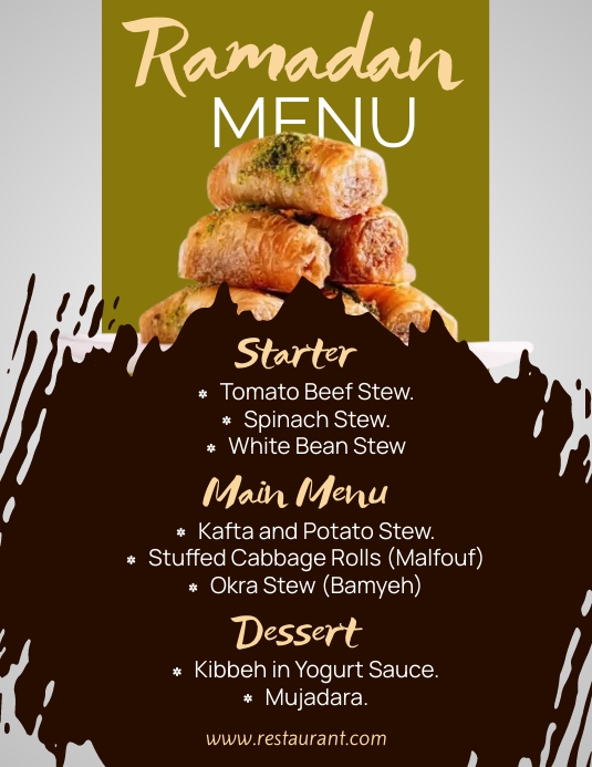 Ramadan Menu Template | PosterMyWall