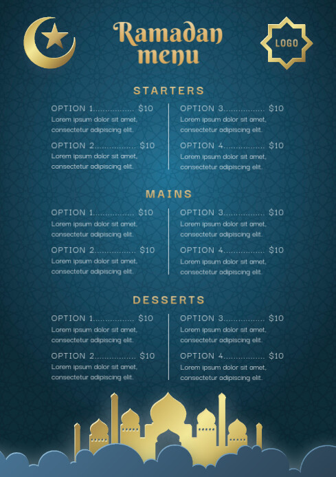 Copy of ramadan menu | PosterMyWall
