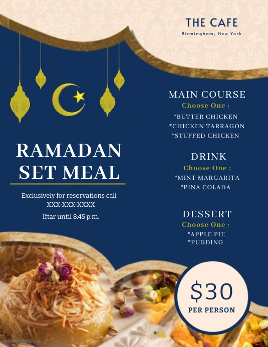 Ramadan Menu Template | PosterMyWall