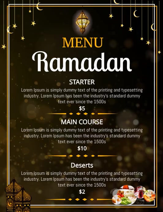 Copy of RAMADAN MENU | PosterMyWall