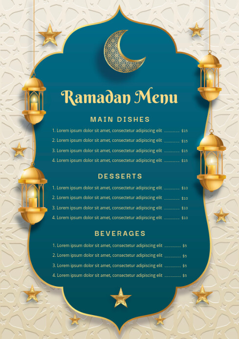 Copy of ramadan menu | PosterMyWall