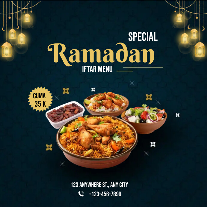 Plantilla de RAMADAN MENU IFTAR INSTAGRAM POST | PosterMyWall