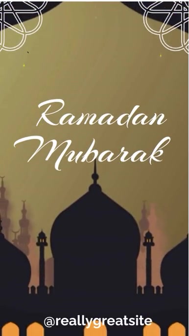 Ramadan Mubarak greeting template | PosterMyWall