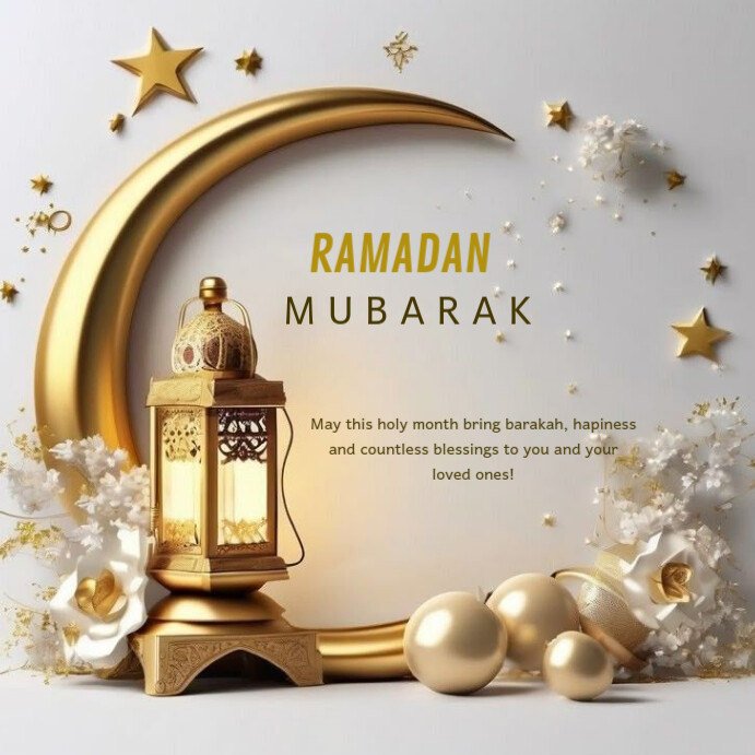 Copy of Ramadan Mubarak Greetings Instagram Post | PosterMyWall