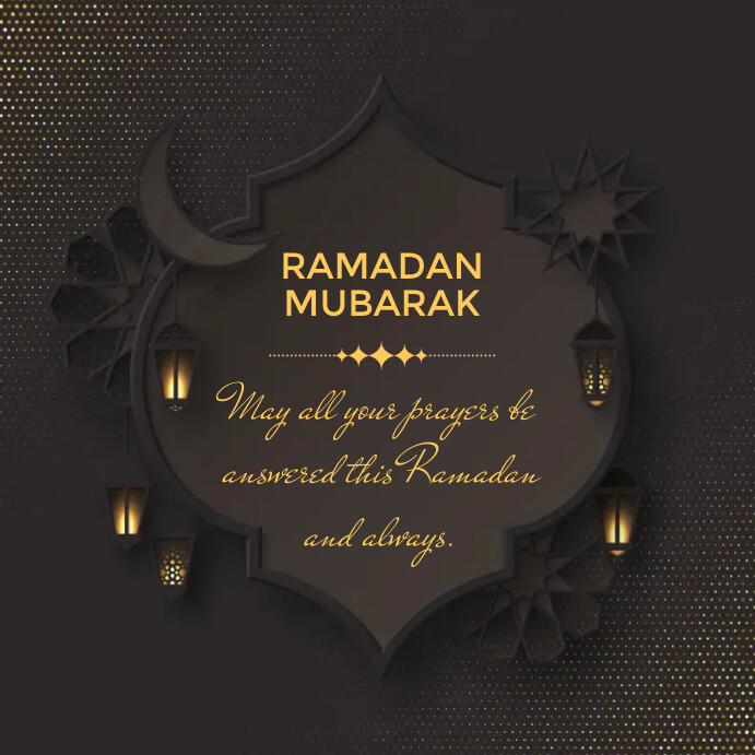 Ramadan Mubarak Instagram Post Template | PosterMyWall