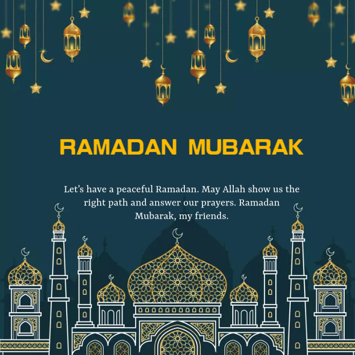 Ramadan Mubarak Instagram post | PosterMyWall