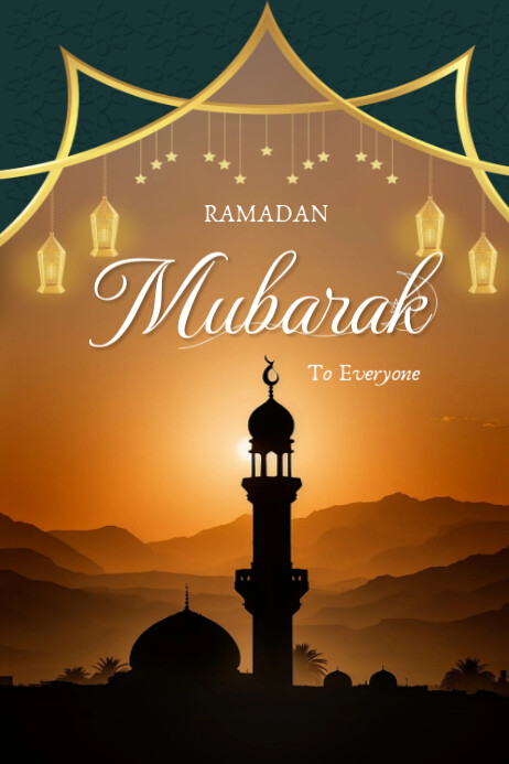 Ramadan Mubarak Poster Template | PosterMyWall