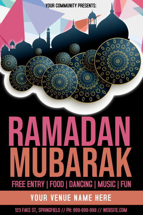 Ramadan Mubarak Poster Template | PosterMyWall
