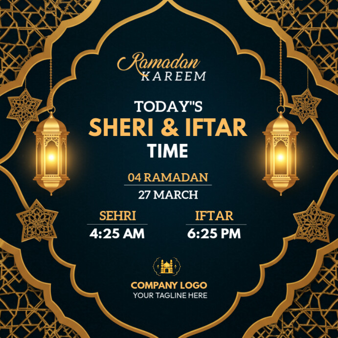 Ramadan Schedule Instagram Post Template | PosterMyWall