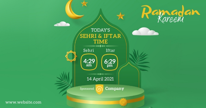 Copy of Ramadan Sheri & Iftar Time | PosterMyWall