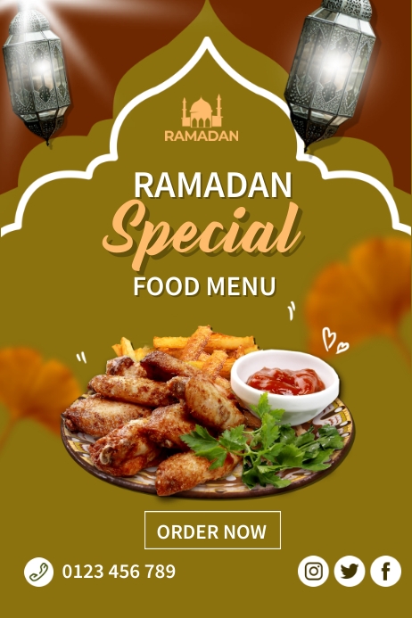 Ramadan Special Food Menu Template | PosterMyWall