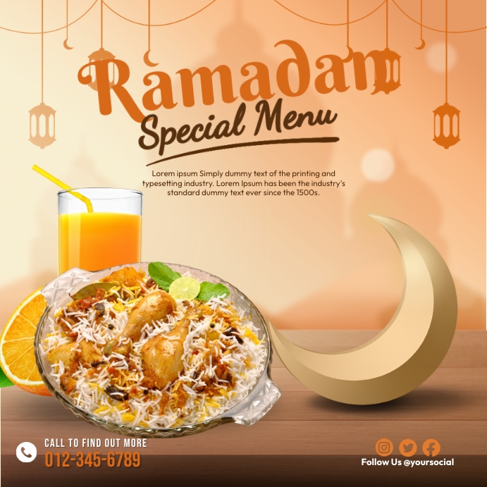 Ramadan Special Menu Template | PosterMyWall