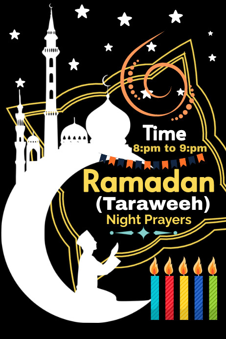 Ramadan taraweeh poster template | PosterMyWall