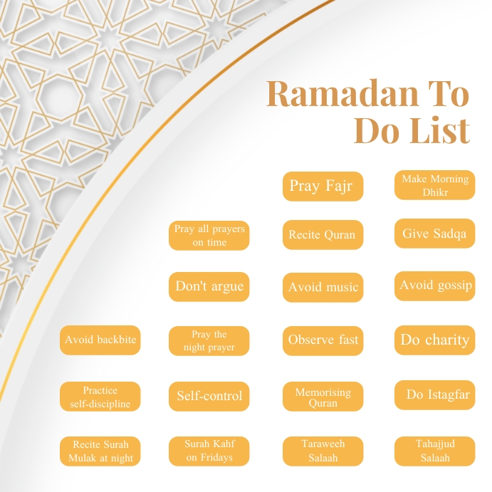 Ramadhan untuk Melakukan Daftar Posting Instagram. Templat | PosterMyWall