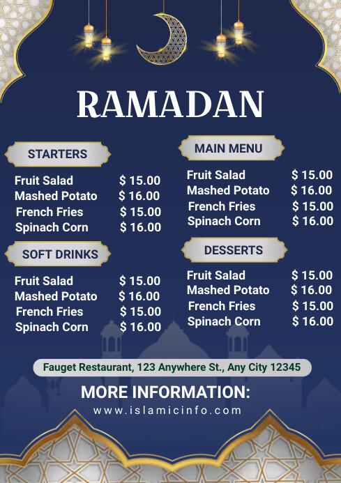 Copy of Ramadhan menu | PosterMyWall