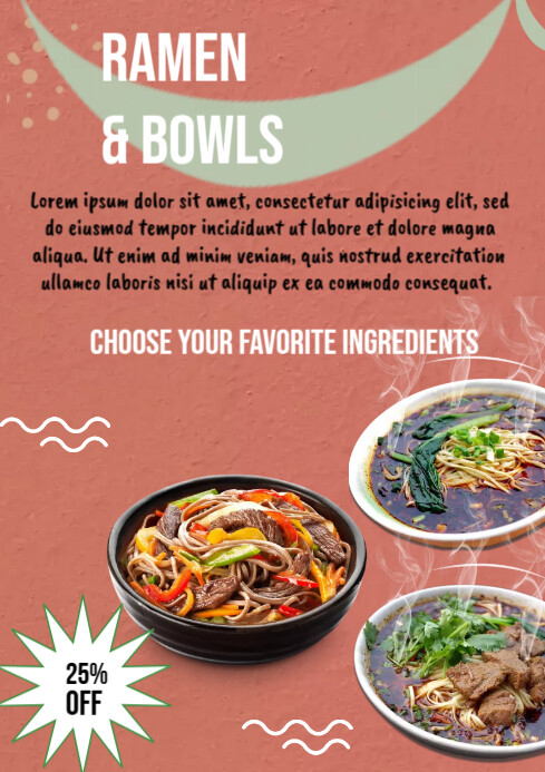 Ramen & Bowls Ads Template | PosterMyWall