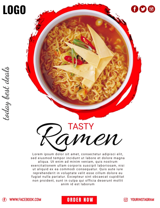 Brosur Brosur Makanan Ramen Templat | PosterMyWall